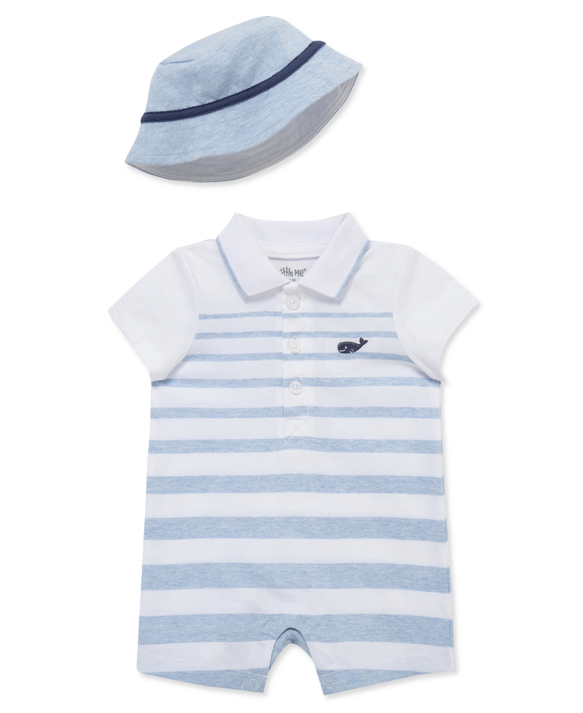 Click here for Little Me Baby Boys Striped Romper & Hat  2-Piece... prices