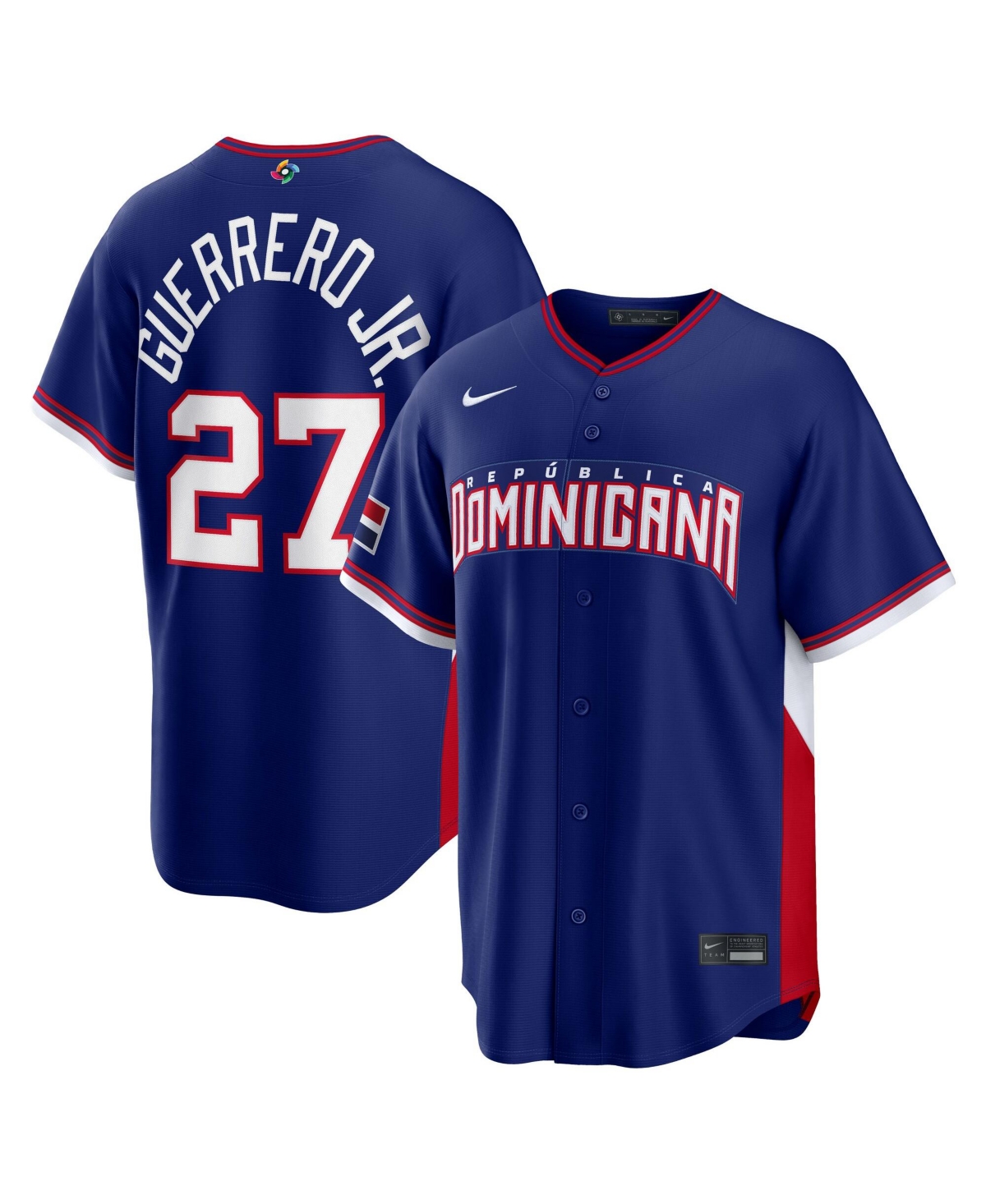 Click here for Nike Mens Vladimir Guerrero Jr. Royal Dominican Re... prices