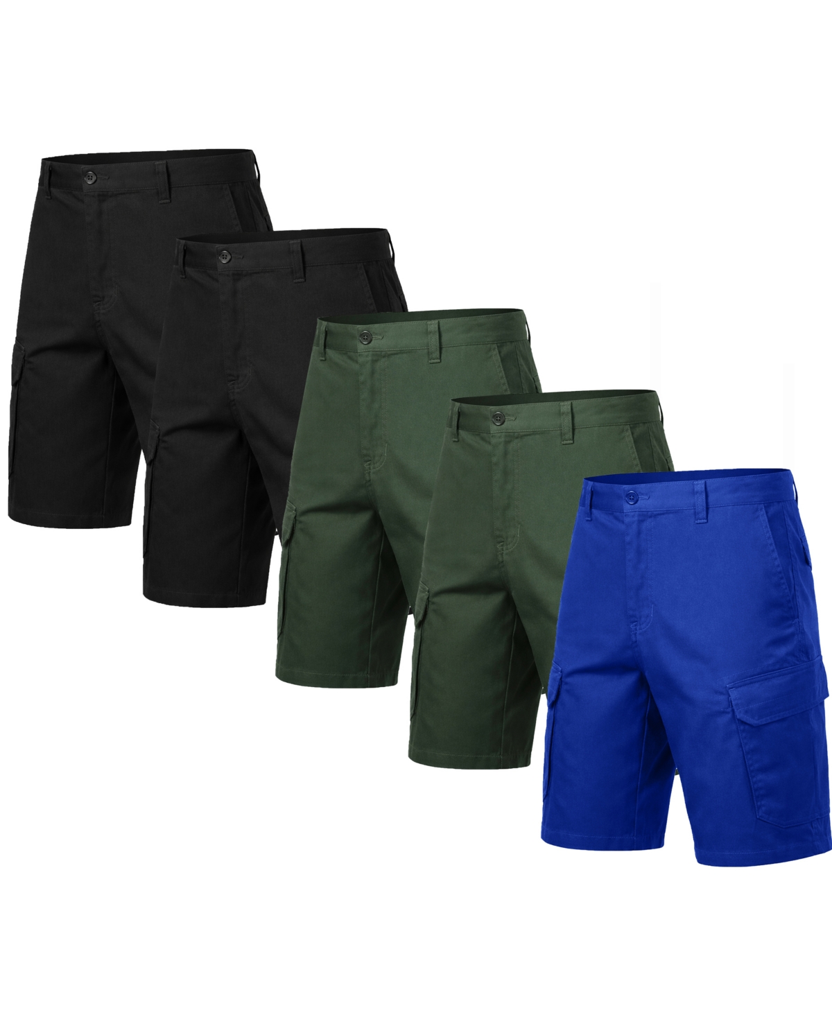 Click here for Blu Rock Mens Cotton Flex-Stretch Cargo Shorts-5 P... prices