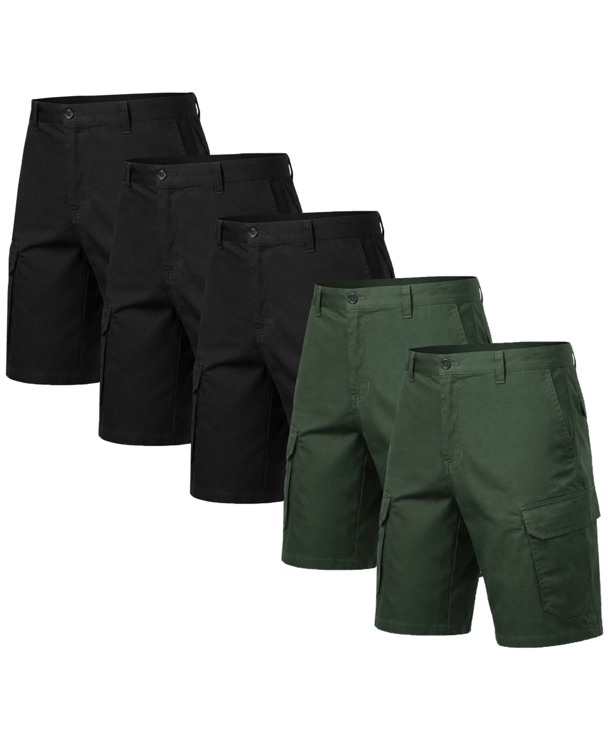 Click here for Blu Rock Mens Cotton Flex-Stretch Cargo Shorts-5 P... prices