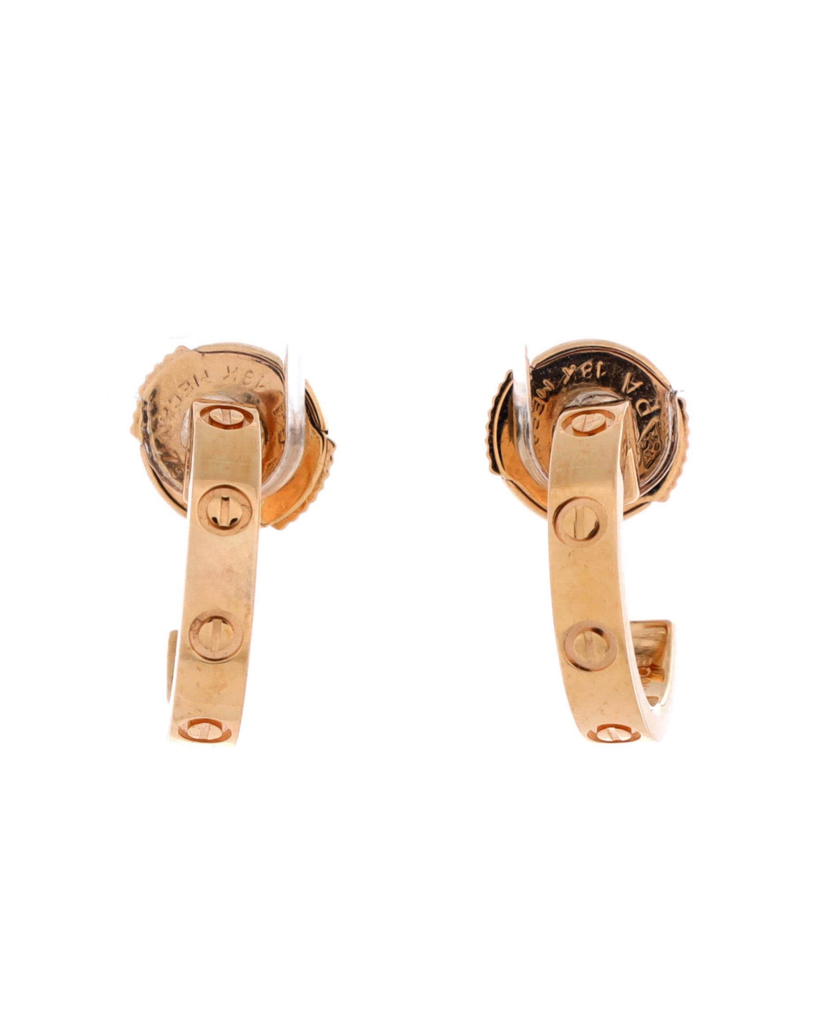 Click here for Pre-Owned Cartier Love Hoop Earrings - 18k rose go... prices