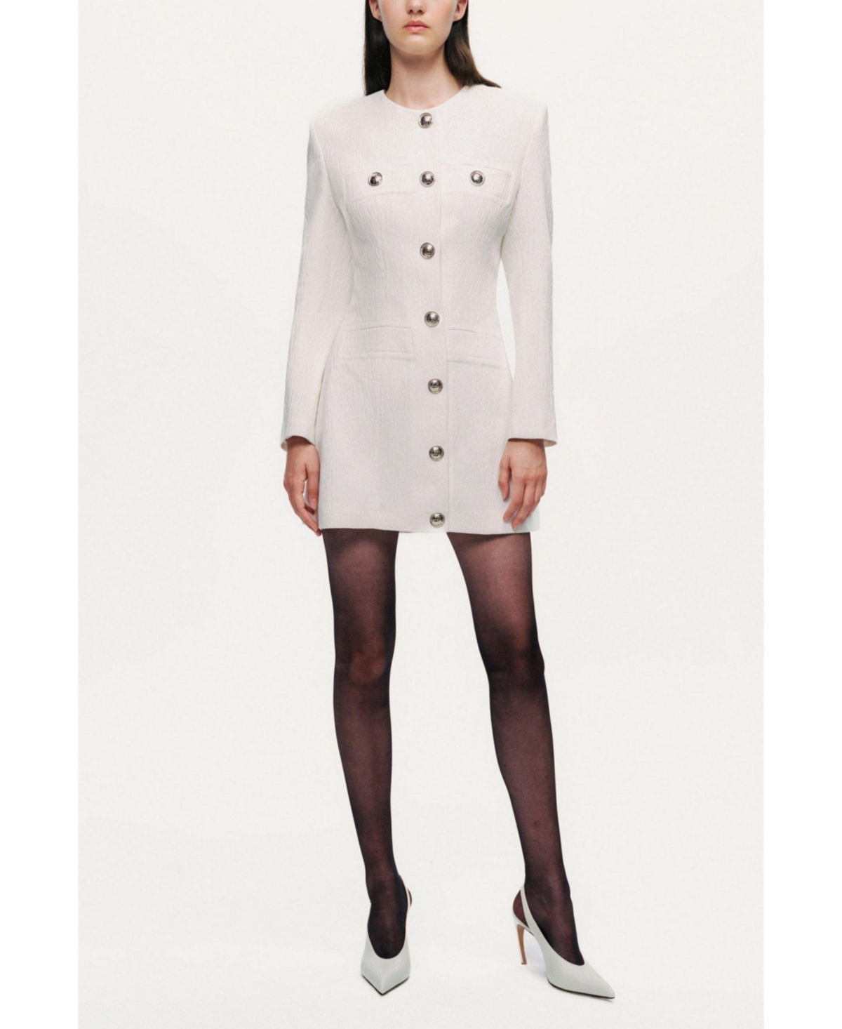 Click here for Nocturne Womens Padded Shoulder Mini Dress - Open... prices