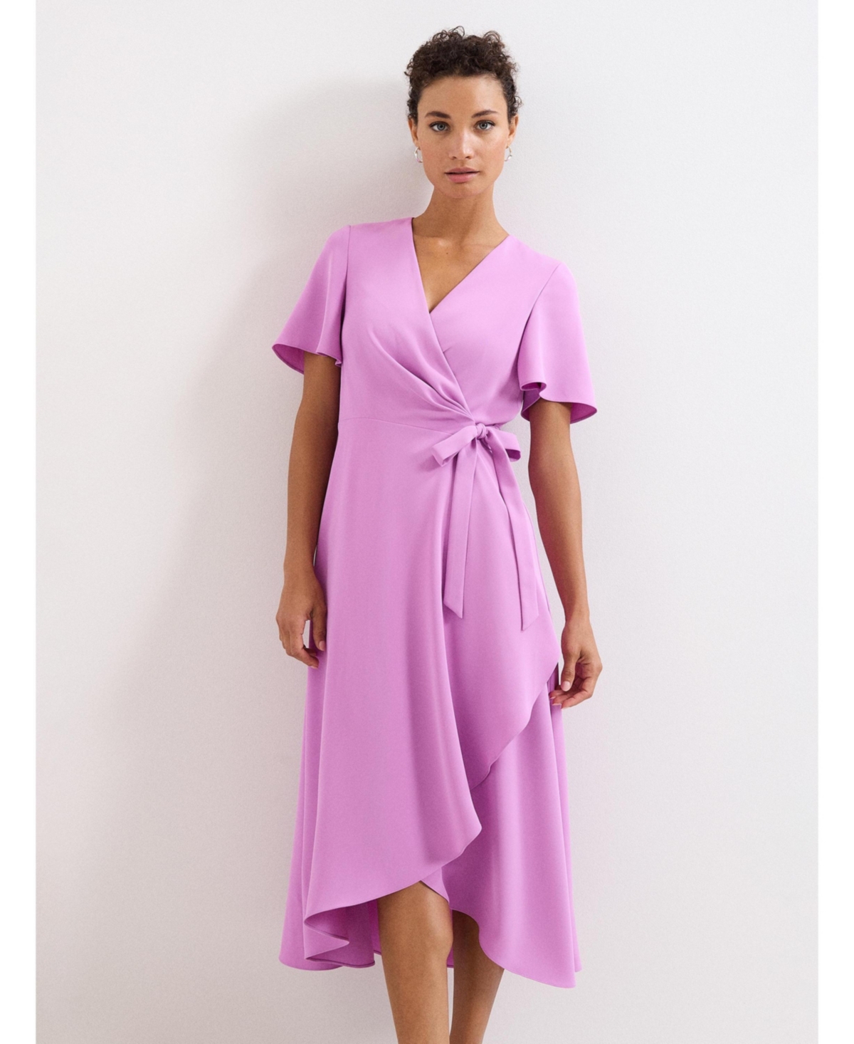 Click here for Phase Eight Womens Julissa Wrap Midi Dress - Pink prices