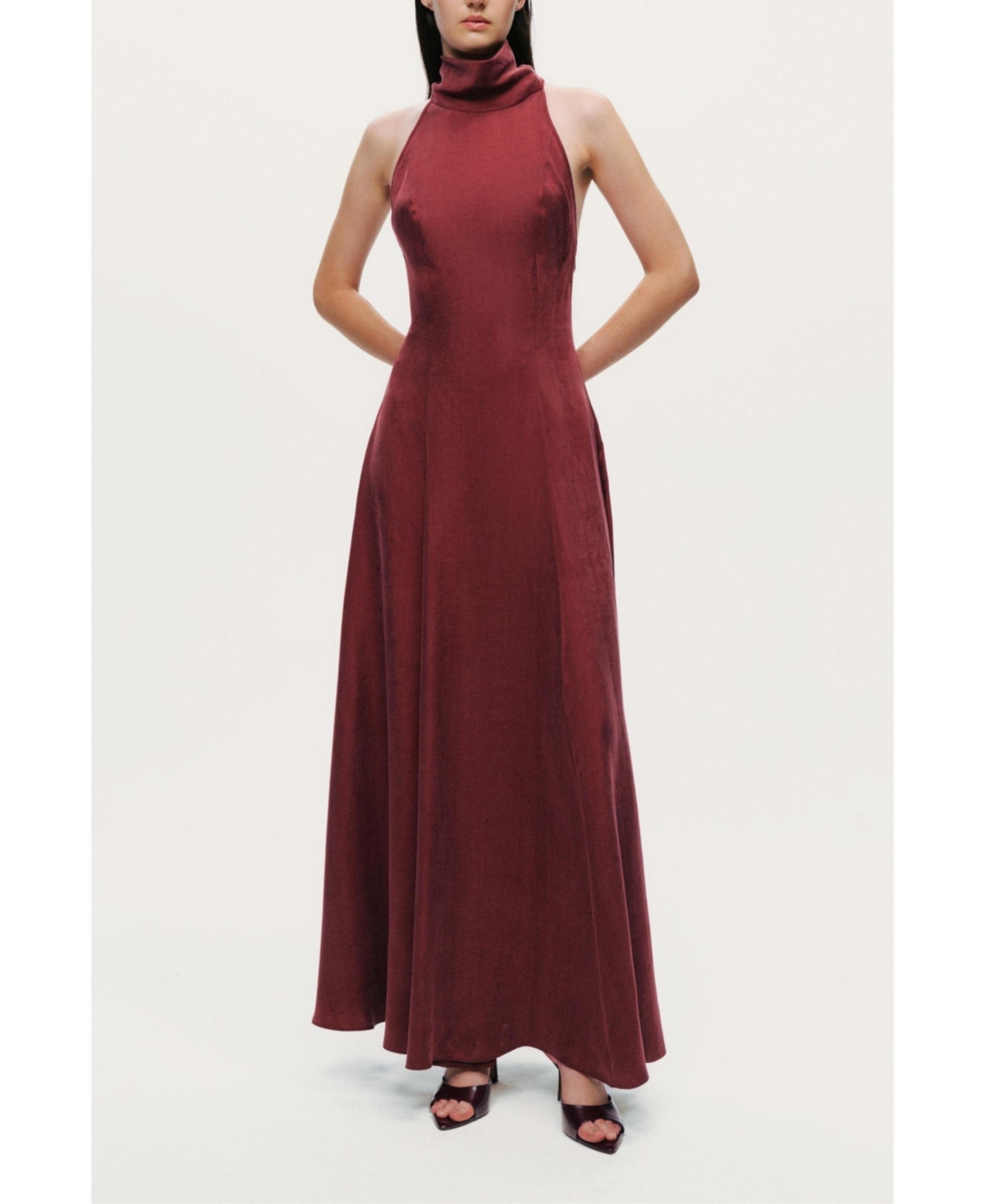 Click here for Nocturne Womens Backless Tie-Back Halter Dress - B... prices