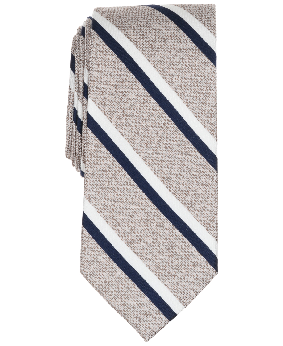 Click here for Michael Kors Mens Proche Stripe Tie - Navy/Beige prices