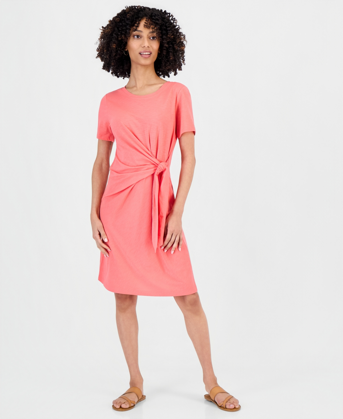 Click here for Style & Co Petite Tie-Waist T-Shirt Dress  Macys E... prices