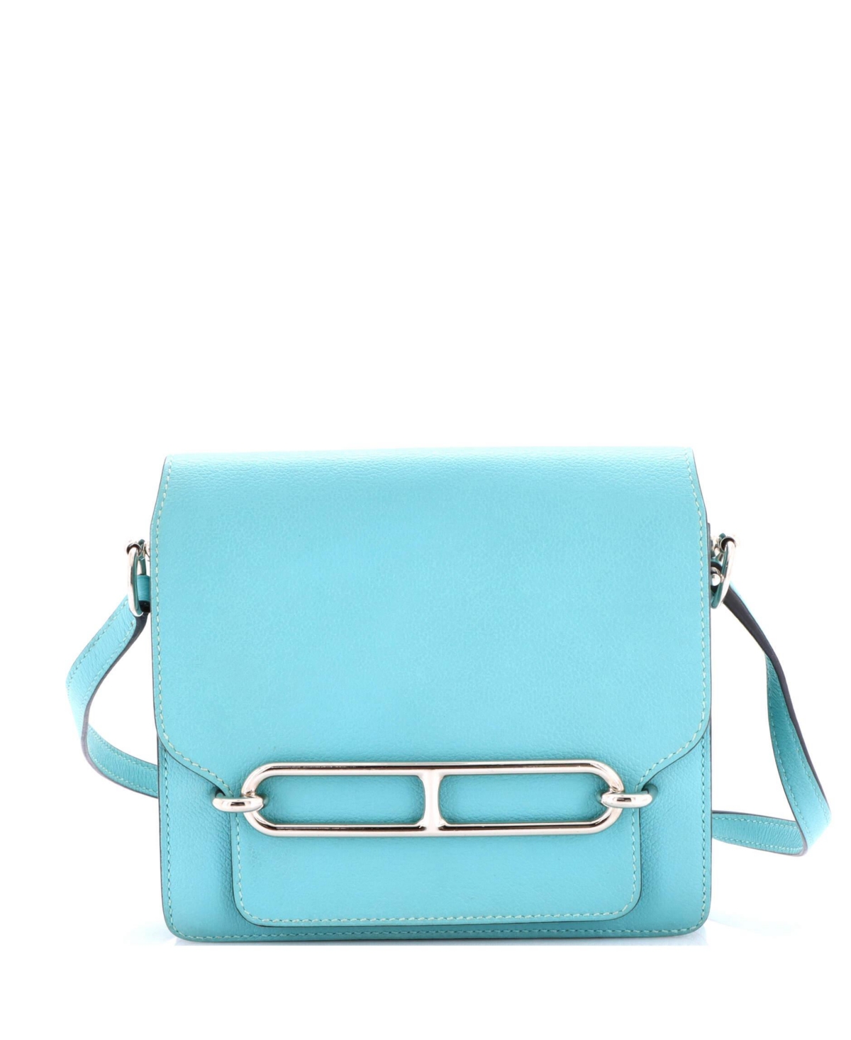 Click here for Pre-Owned HERMES 18 Roulis Bag Evercolor - Blue prices