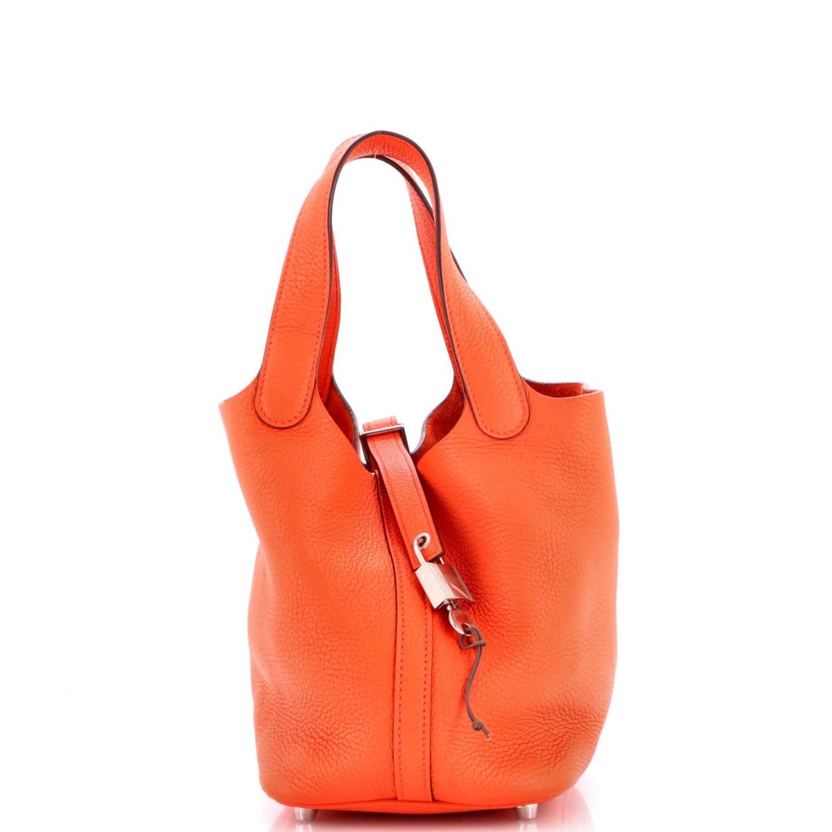 Click here for Pre-Owned HERMES Pm Picotin Lock Bag Clemence - Or... prices