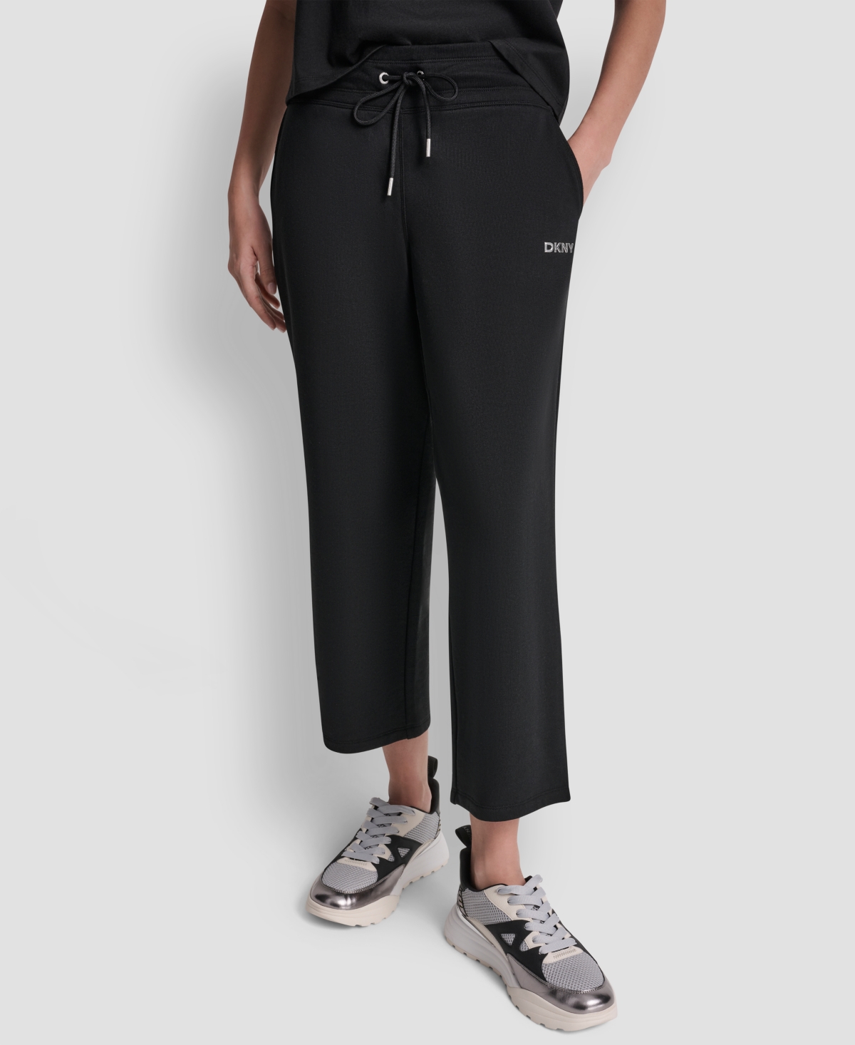 Click here for Dkny Sport Womens Metallic Bubble Logo Crop Pants... prices