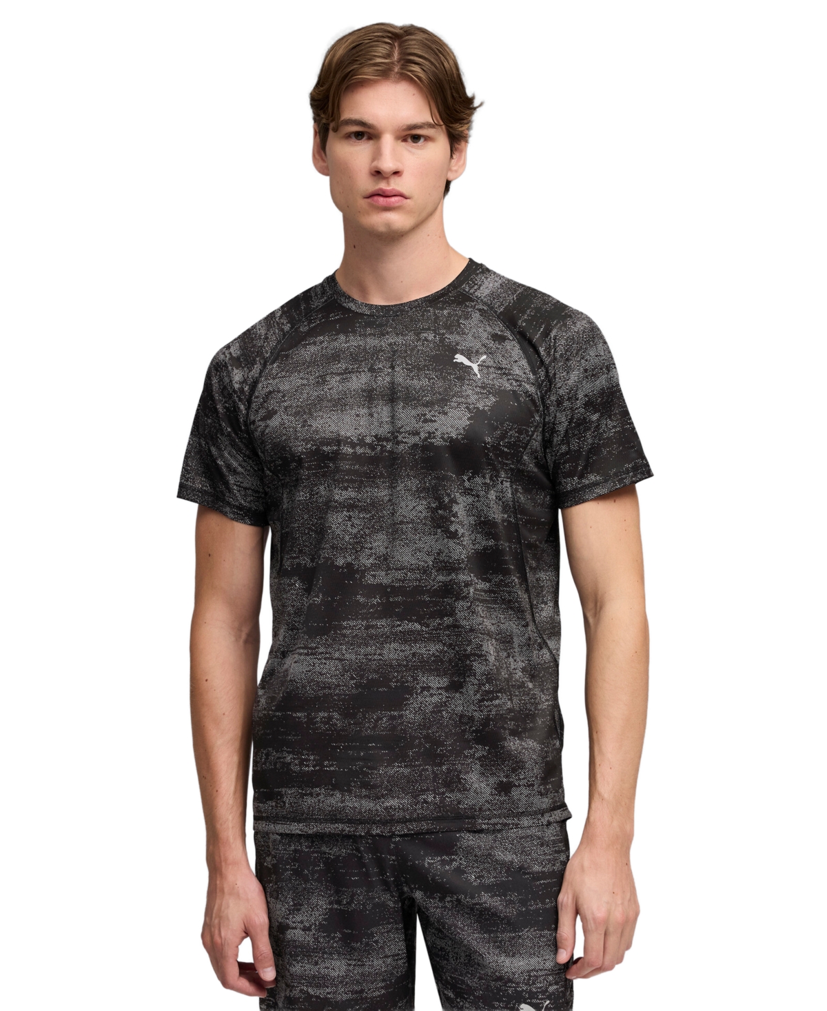 Click here for Puma Mens Run Velocity Printed T-Shirt - Puma Blac... prices