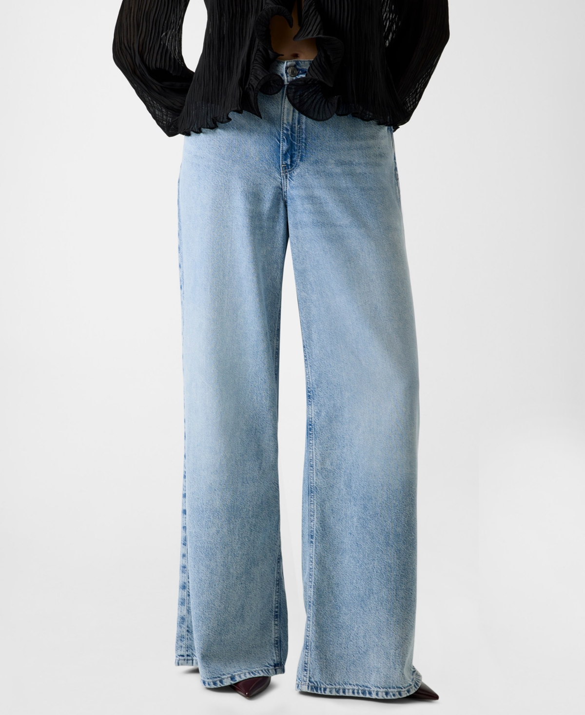 Click here for Guess Womens Wide-Leg Loose Jeans - Dubai Reef prices