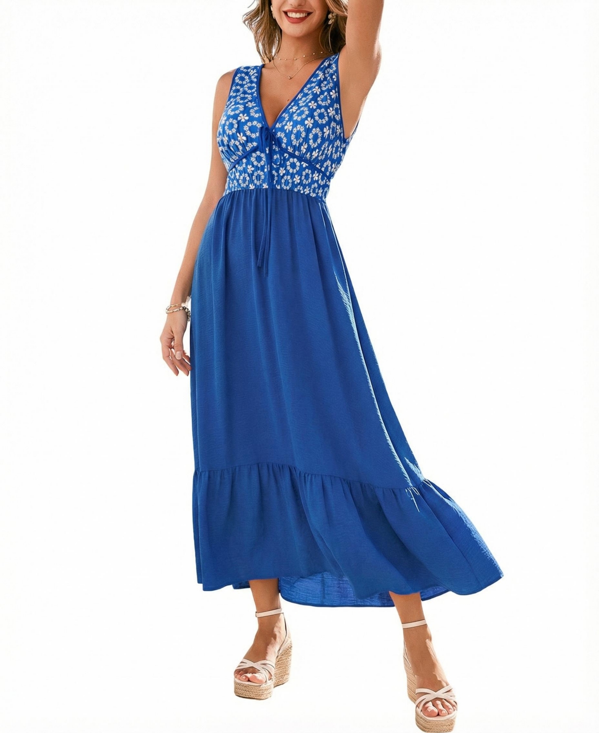Click here for Cupshe Womens Serene Ornate Maxi Beach Dress - Bla... prices