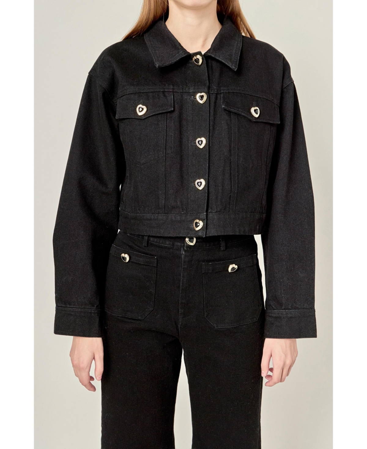 Click here for English Factory Womens Drop Shoulder Cropped Denim... prices