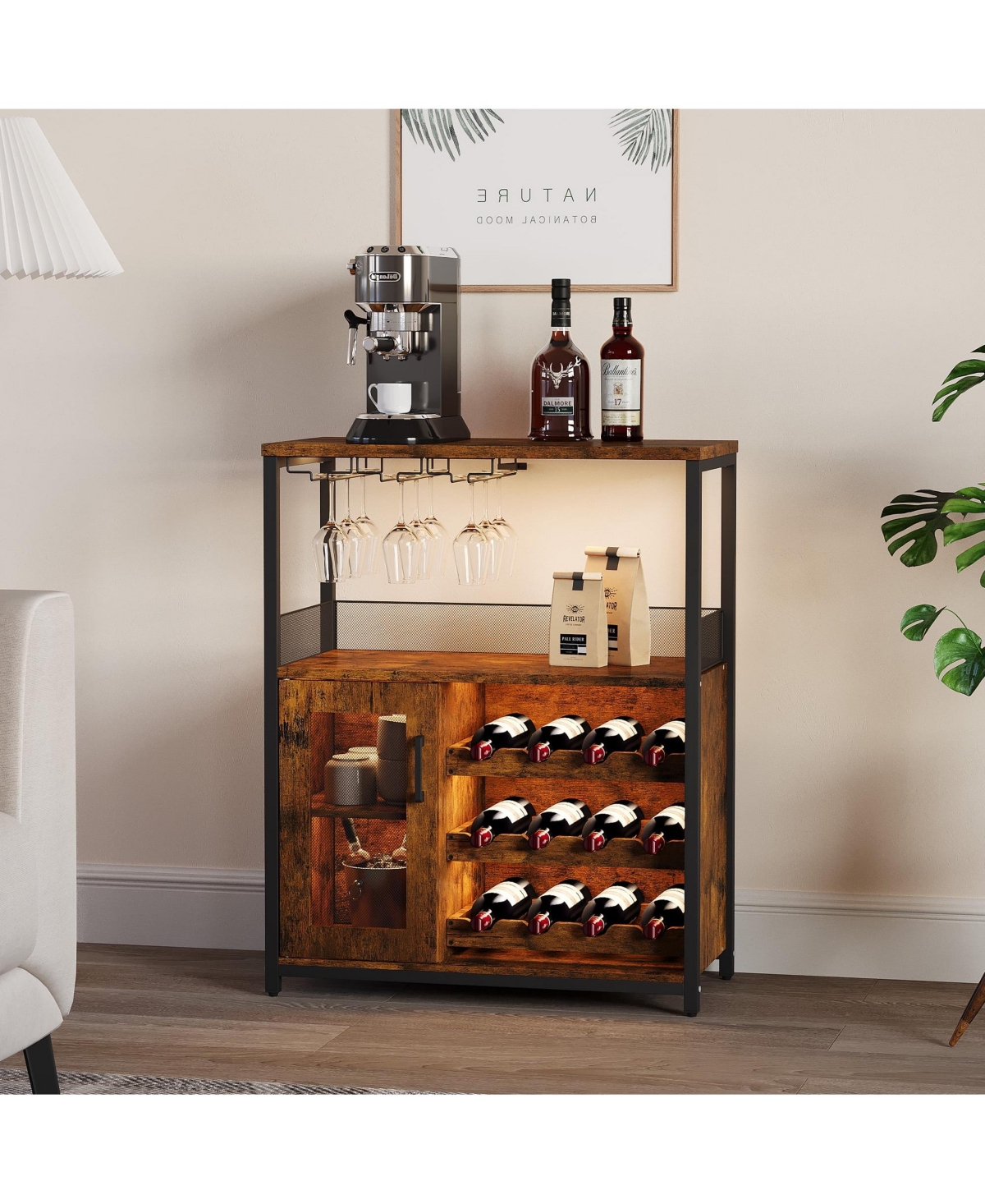 Click here for gaomon Adjustable Shelves Mesh-Door Coffee Bar Cab... prices