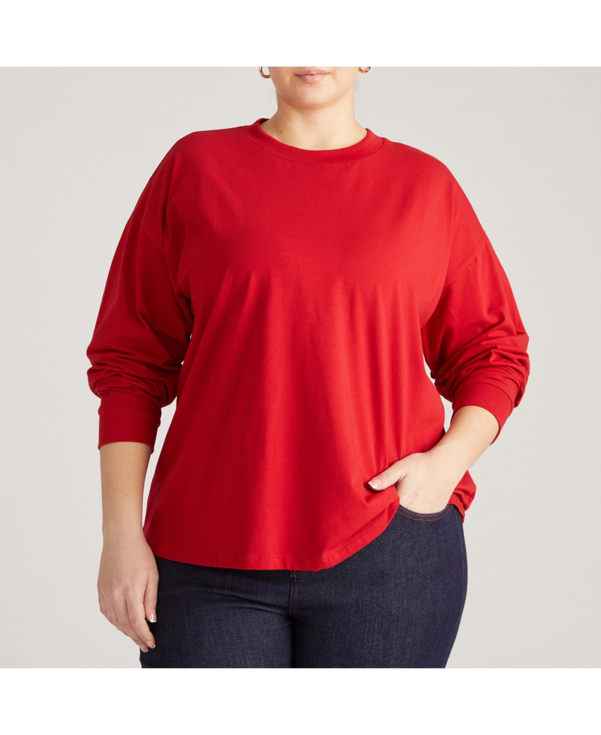 Click here for Universal Standard Plus Size Long Sleeve Relaxed T... prices