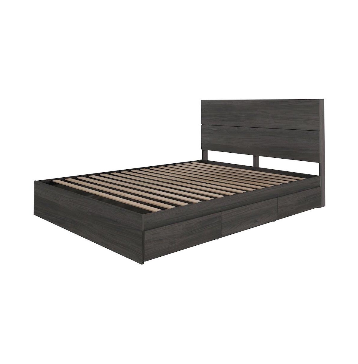 Click here for Nexera Bed Frame And Headboard  Queen. - Bark grey prices