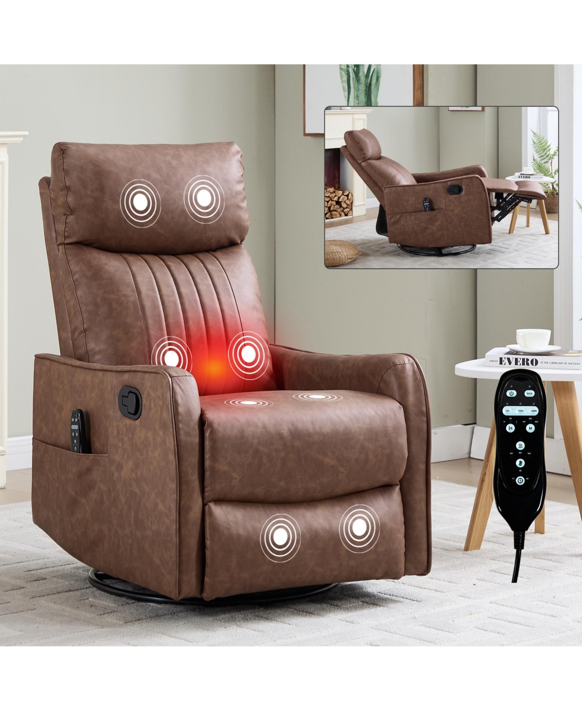 Click here for sumyeg Recliner Chair with Heat Massage Manual Roc... prices