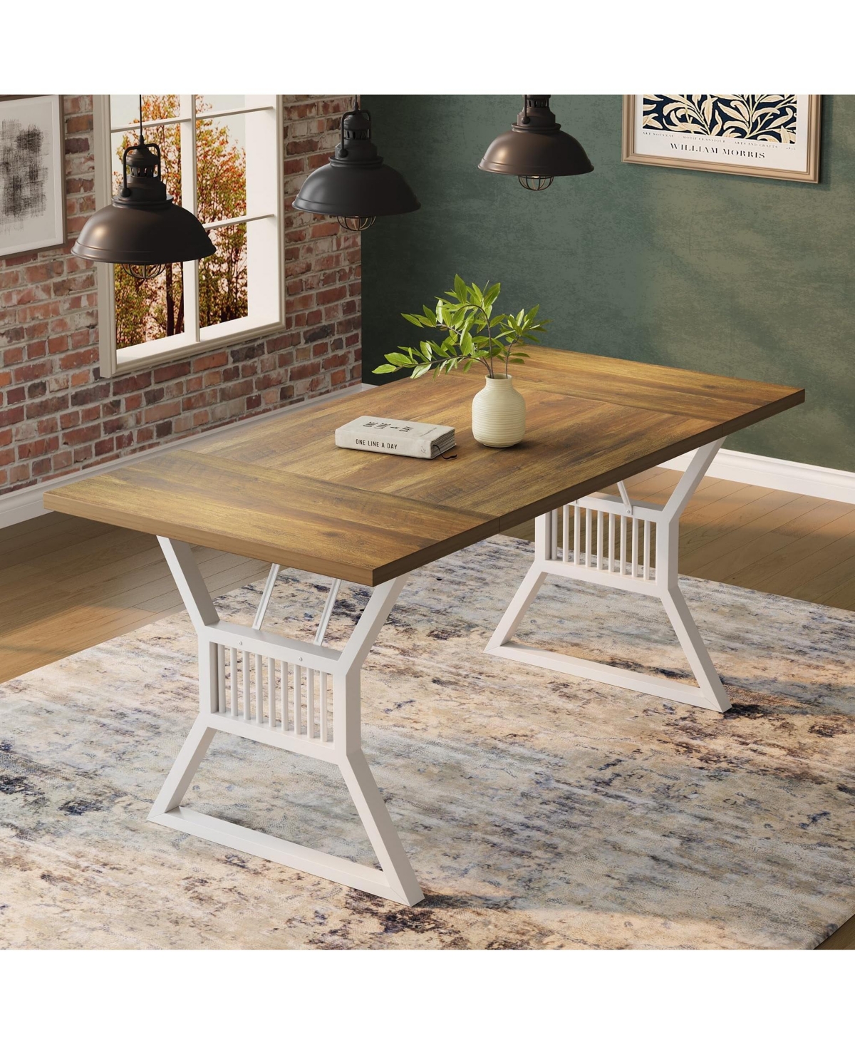 Click here for gaomon Dining Table 4-6 Person  Farmhouse Kitchen... prices