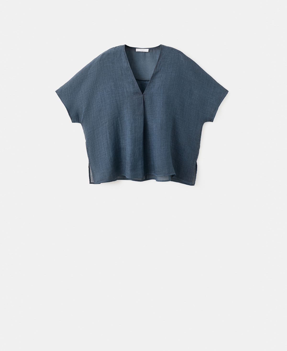 Click here for Mango Womens Ramie Overdyed Effect Kaftan - Ink Bl... prices