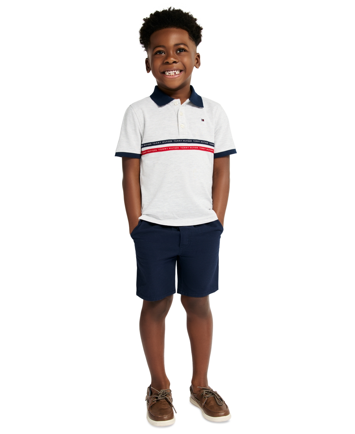 Click here for Tommy Hilfiger Boys 2T-7 Polo Collar Shirt and Sho... prices