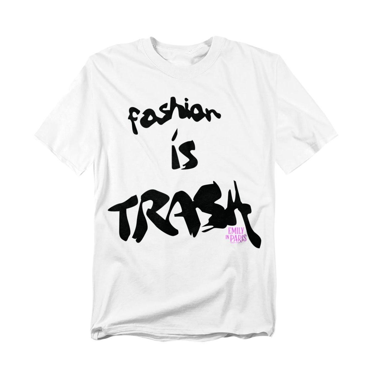 Click here for Emily in Paris Mens Fashion Is Trash T-Shirt - Whi... prices