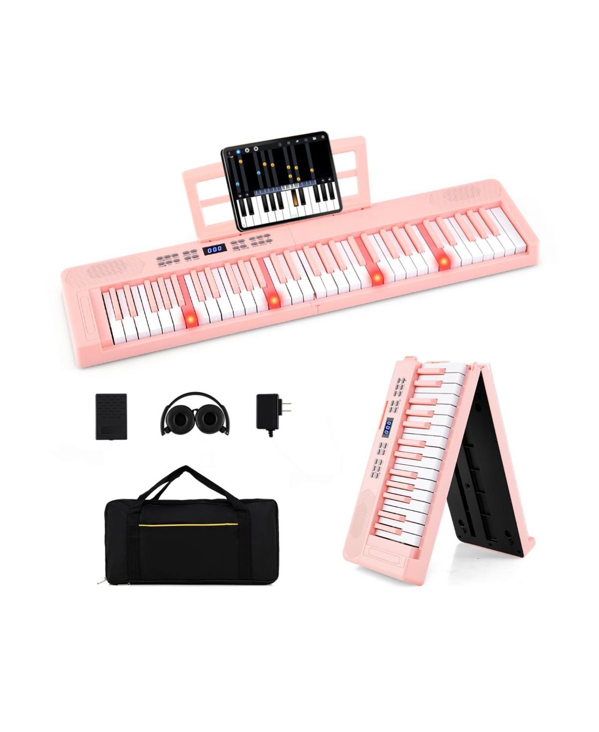 Click here for Mecale 61-Key Foldable Full-Size Electronic Piano... prices
