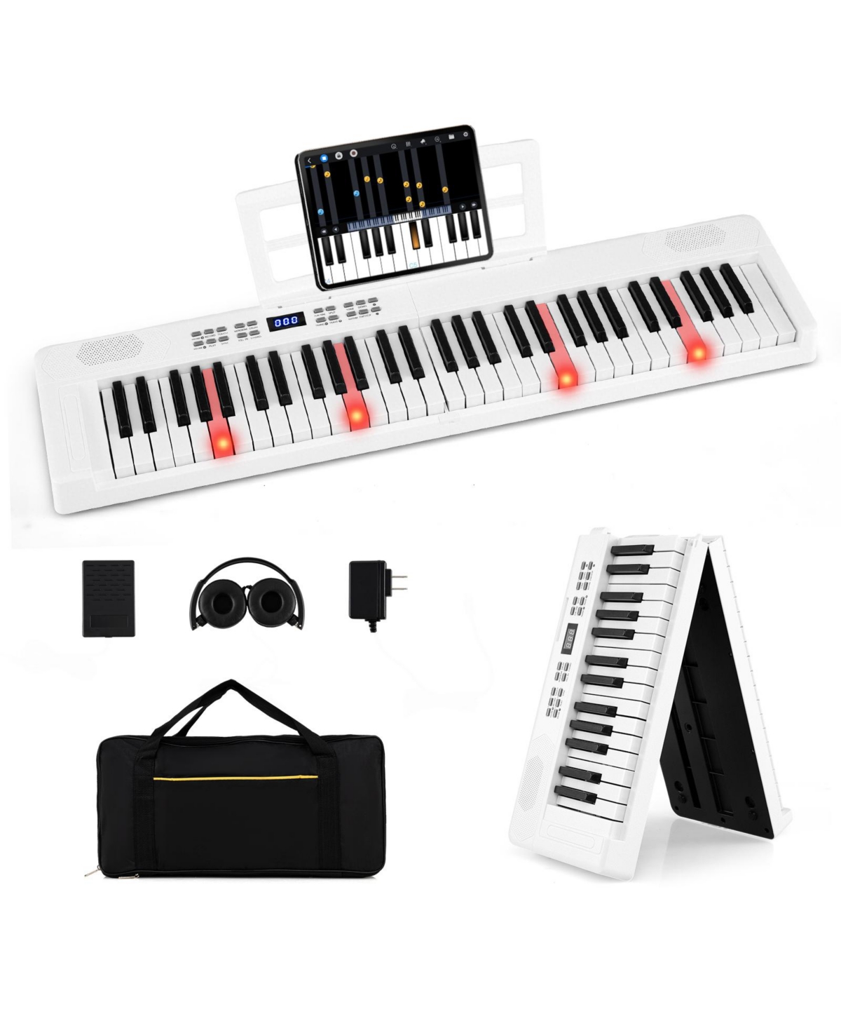 Click here for Mecale 61-Key Foldable Full-Size Electronic Piano... prices