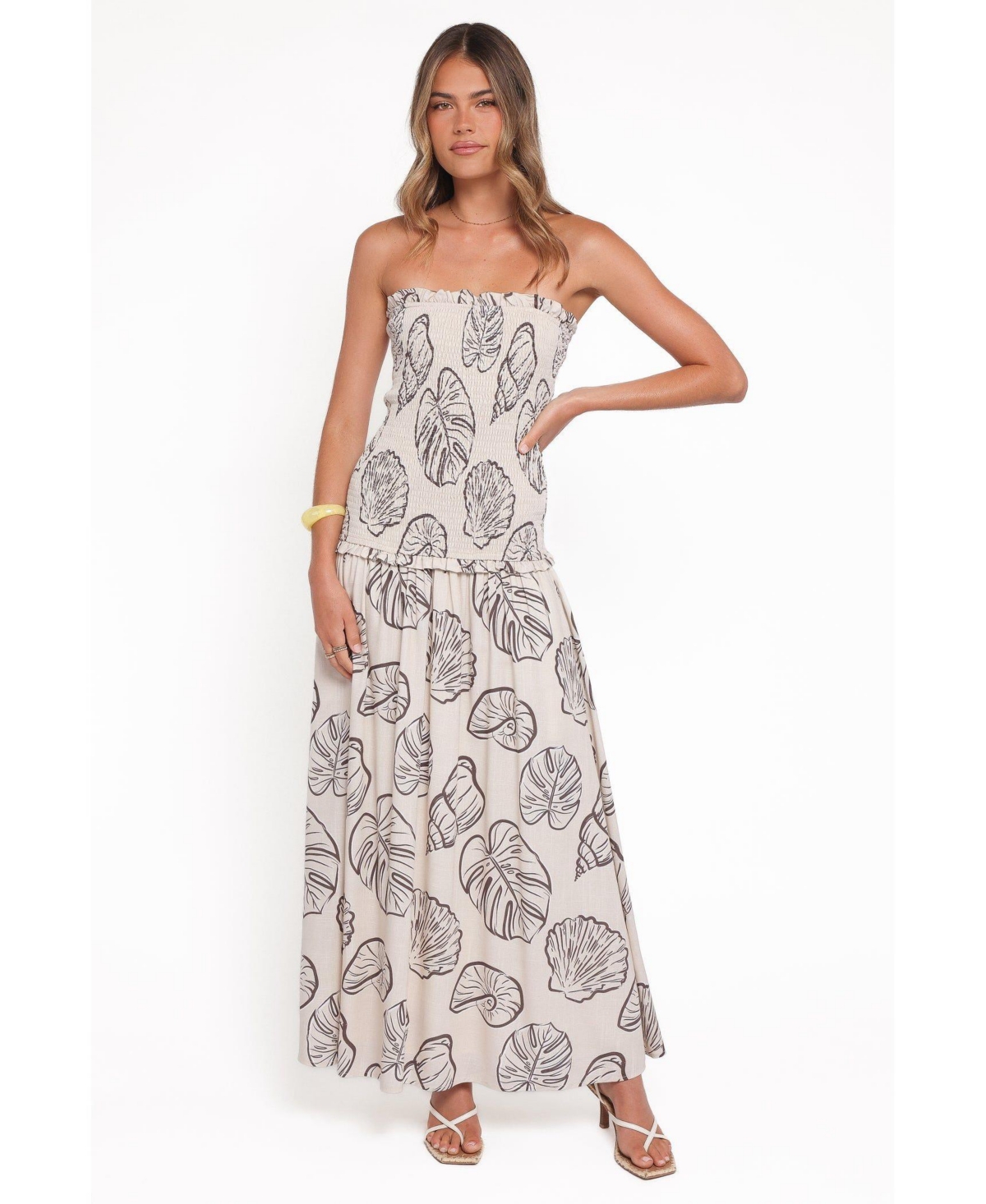 Click here for Petal and Pup Womens Parkway Maxi Dress - Cream sh... prices