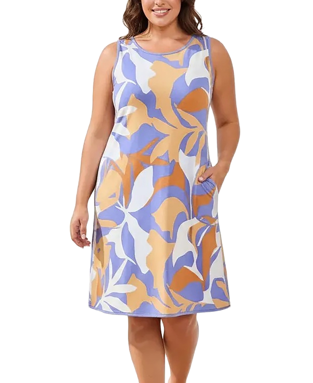 Click here for Tribal Plus Size Printed Reversible A-Line Dress w... prices