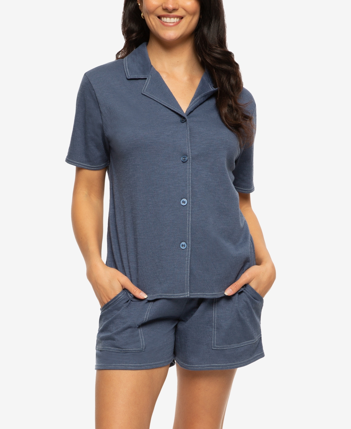 Click here for Felina Womens Josephine Notched Collared Shirt and... prices