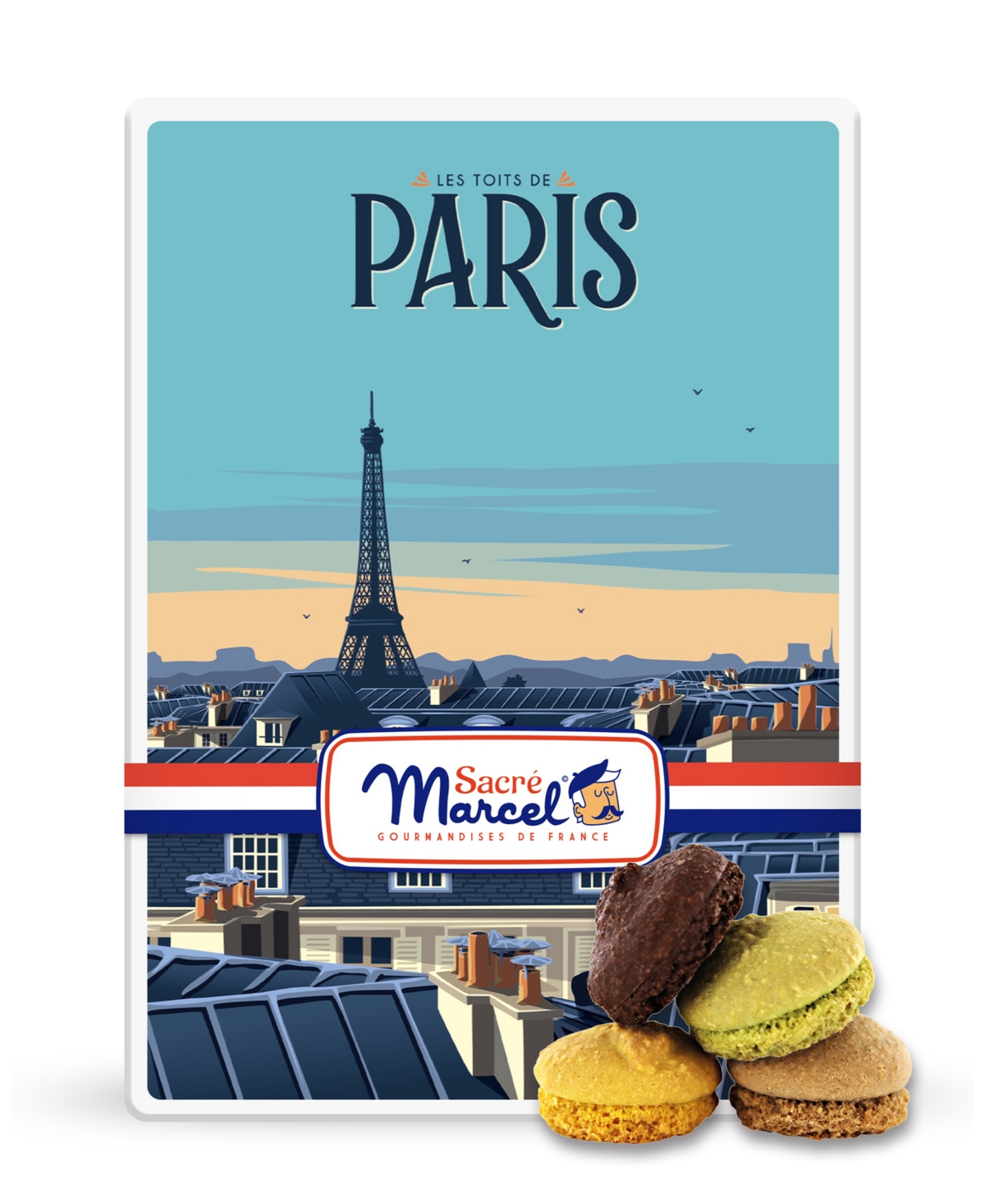 Click here for Sacre Marcel Paris Roof Tin Box Macarons Biscuits... prices