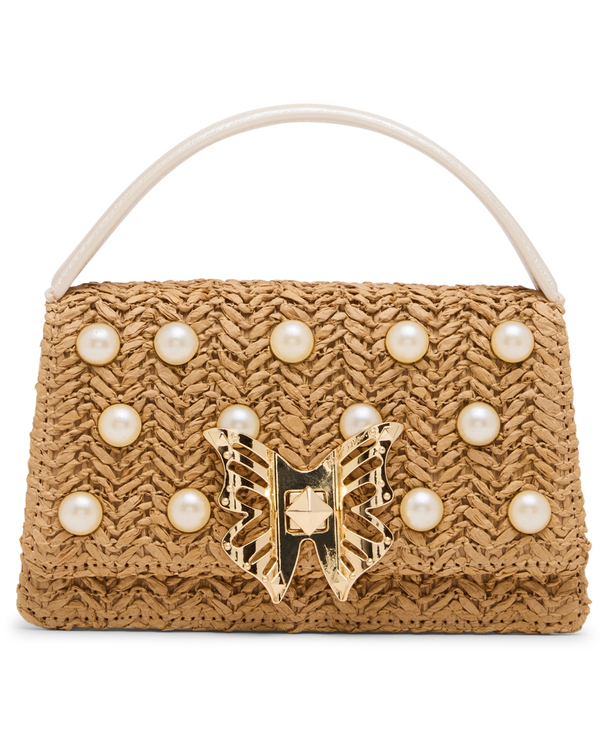 Click here for Betsey Johnson Kisses Crossbody Wallet - Natural prices