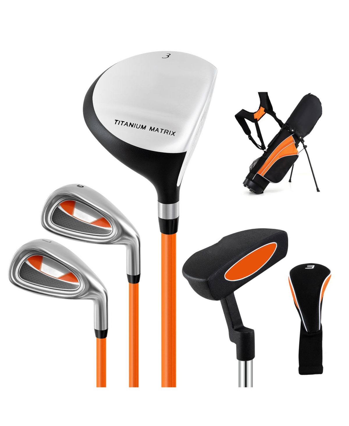Click here for Mecale Junior Complete Golf Club Set for Kids Ages... prices