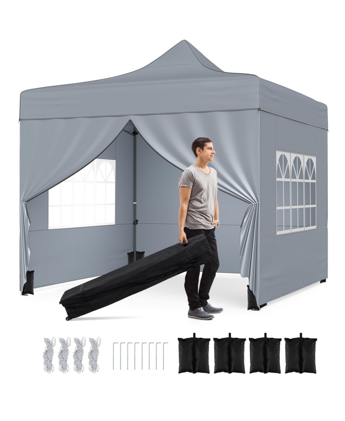Click here for Mecale 10x10 ft Pop-Up Canopy Tent with 4 Removabl... prices