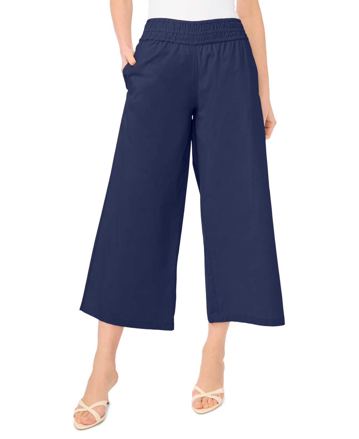 Click here for CeCe Womens Smock Waist Pull-On Pants - Classic Na... prices