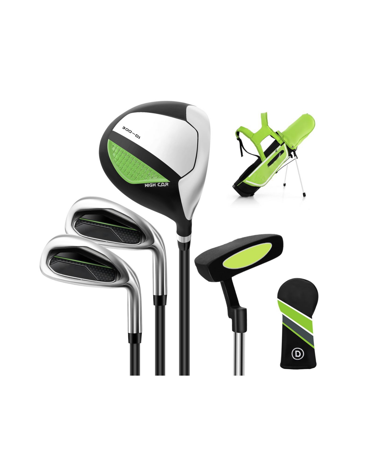 Click here for Mecale Junior Complete Golf Club Set with Rain Hoo... prices