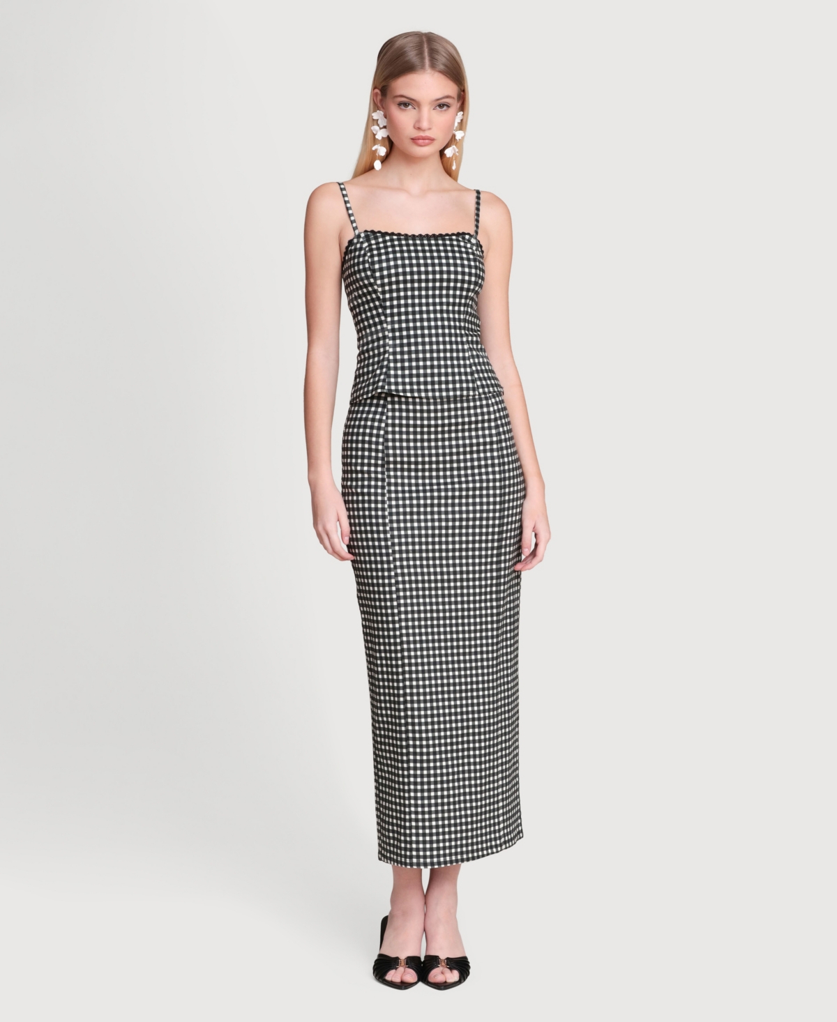 Click here for Avec Les Filles Womens Square Neck Peplum Tank Top... prices