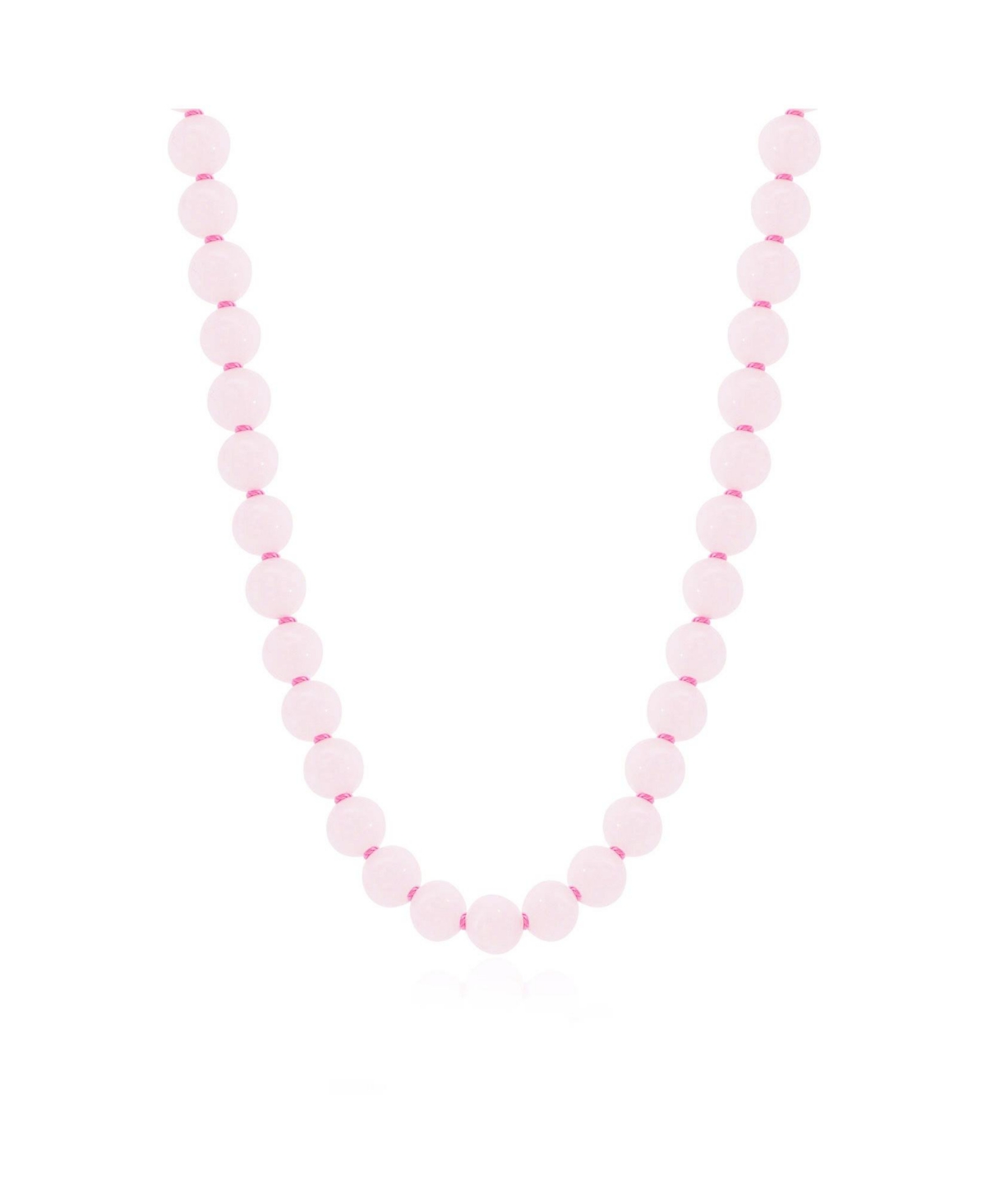 Click here for The Lovery Rose Quartz Knotted Bead Necklace 14K G... prices