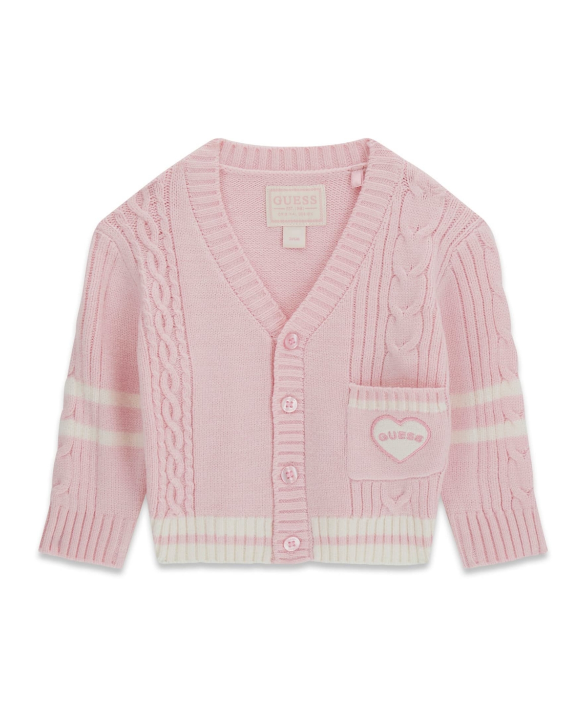 Click here for Guess Baby Girls Long-Sleeve V-Neck Sweater - Pink prices