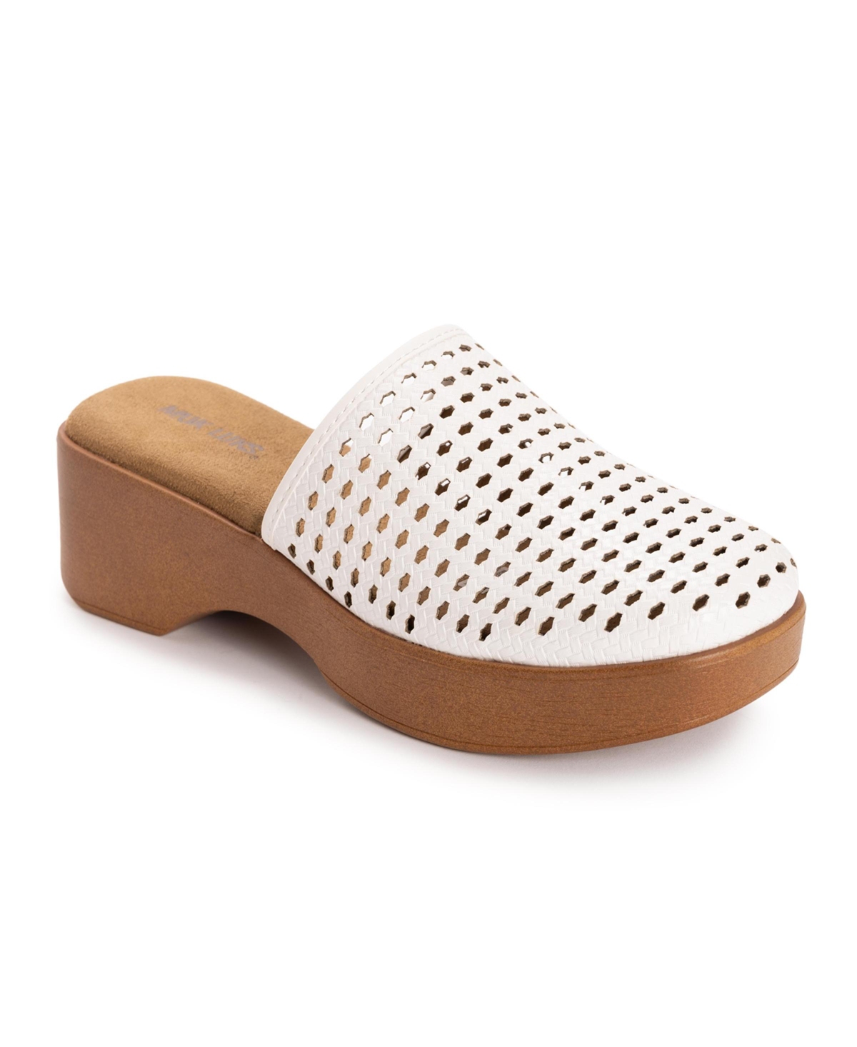 Click here for Muk Luks Womens Callen Clog - White prices