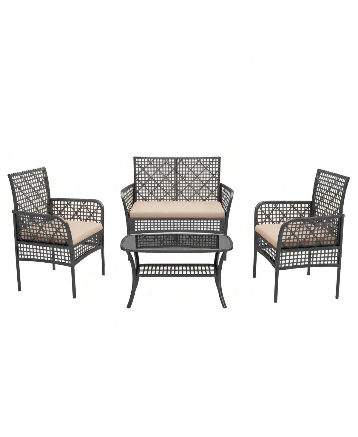 Click here for Clihome 4 Pieces Outdoor Patio Furniture Set - Bei... prices