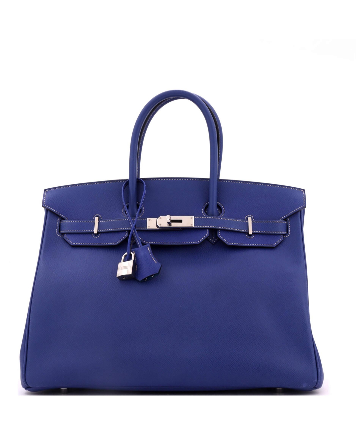 Click here for Pre-Owned HERMES Candy 35 Handbag Epsom - Blue prices