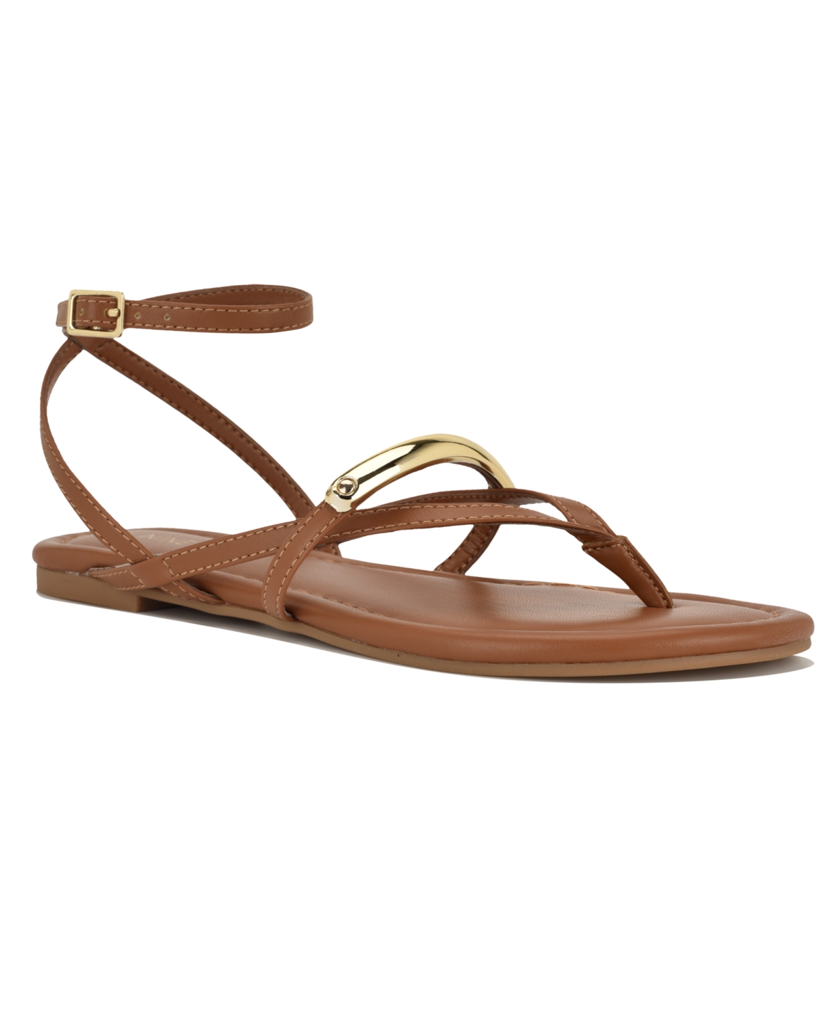 Click here for Nine West Womens Bretta Ornamented Strappy Flat Sa... prices