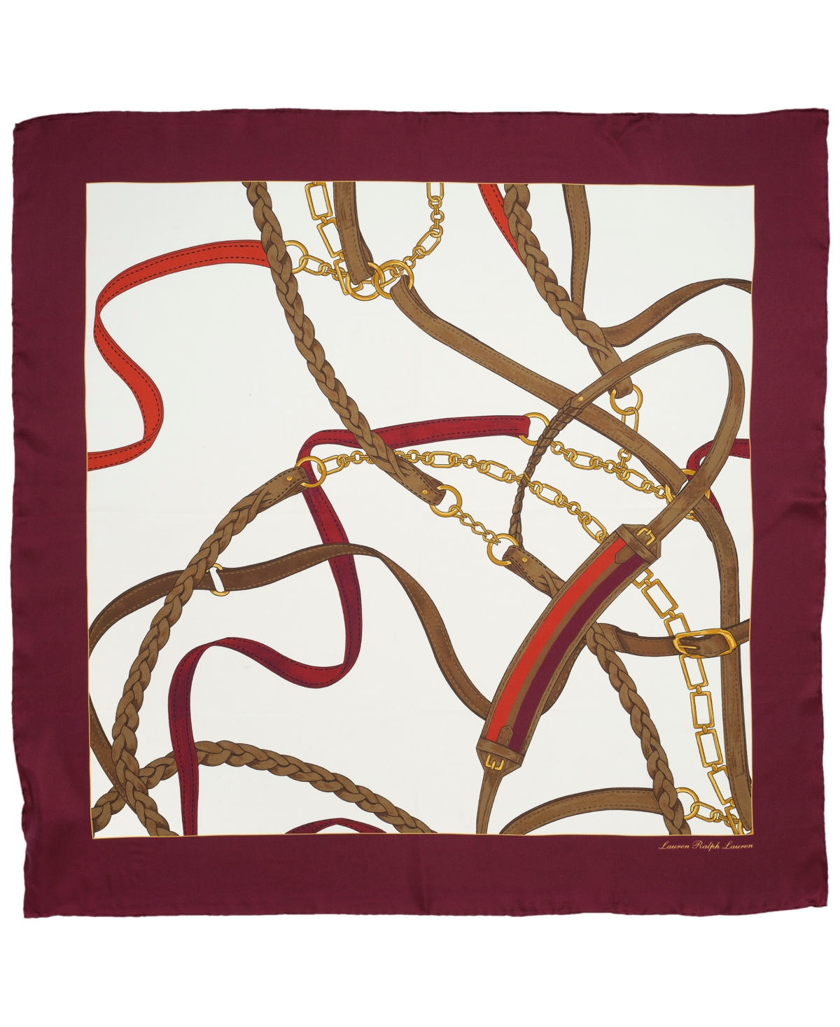 Click here for Lauren Ralph Lauren Belting Square Scraf - Cream prices