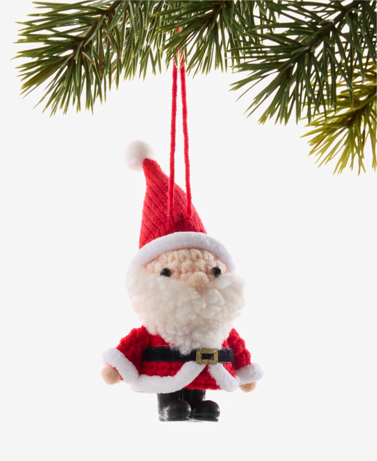 Click here for Holiday Lane Christmas Cheer Nit Crochet Santa Orn... prices