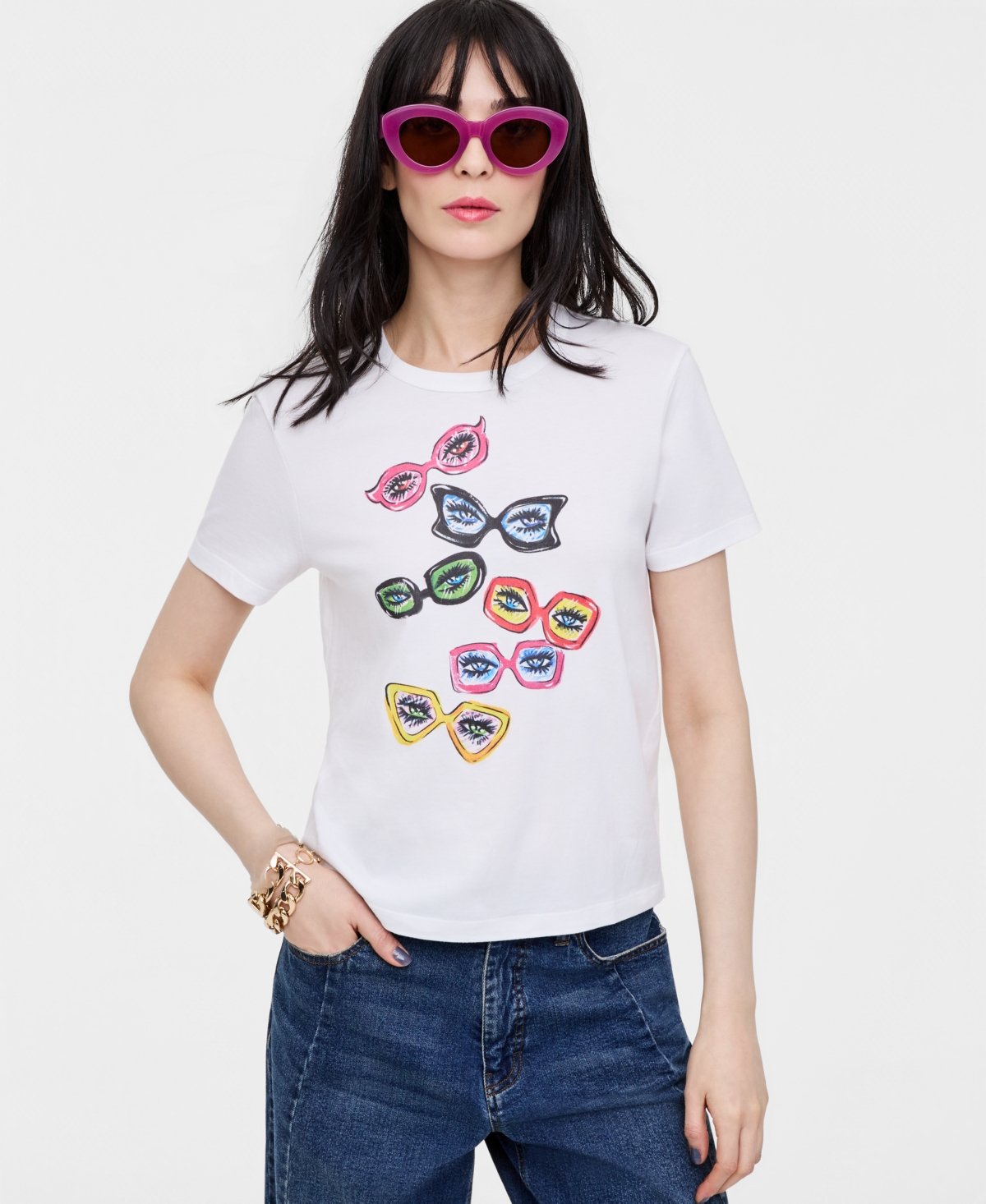 Click here for On 34th X Molly Rodgers Womens Cropped Sunglasses... prices