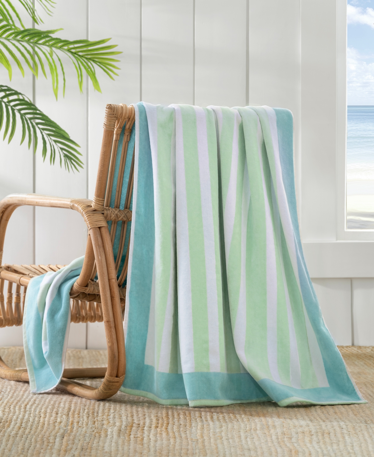 Click here for The Beach House Frame Stripe Cotton Beach Towel  4... prices