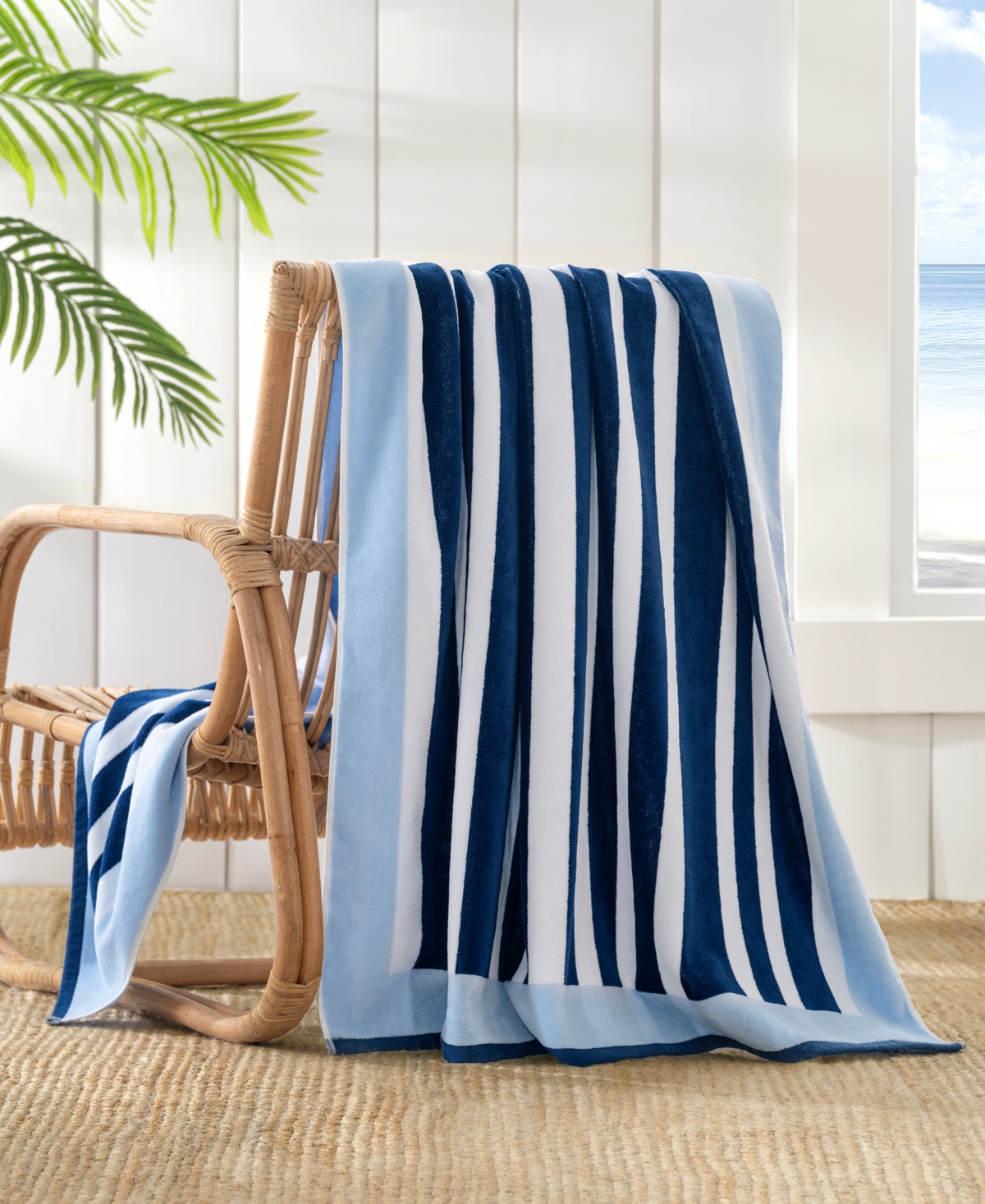 Click here for The Beach House Frame Stripe Cotton Beach Towel  4... prices