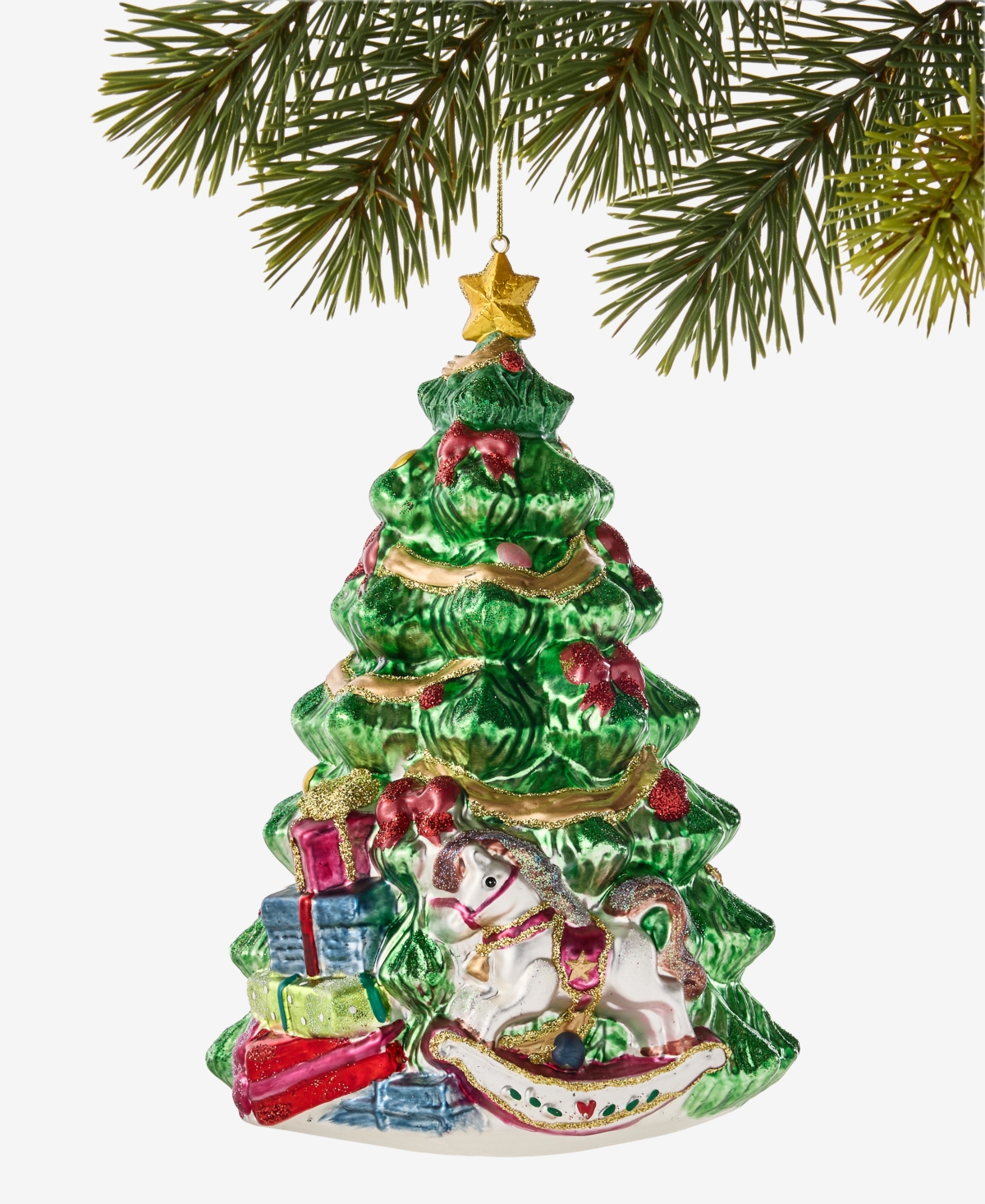 Click here for Holiday Lane Christmas Cheer Tree With Gifts Ornam... prices