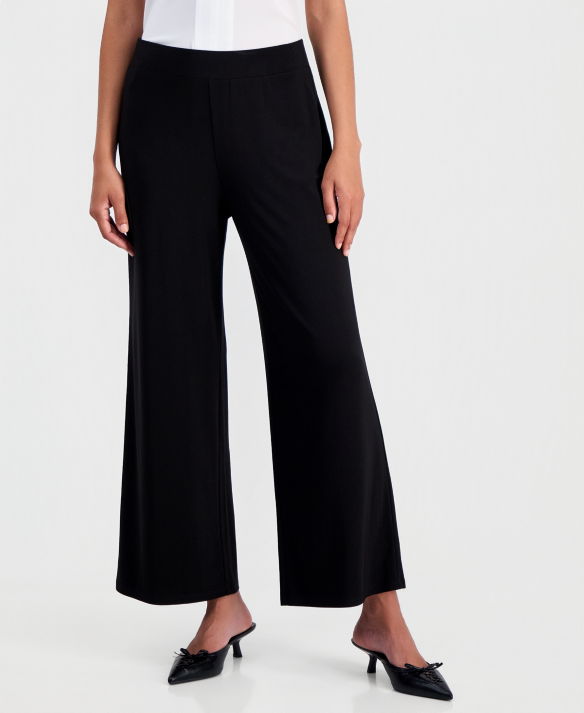 Click here for Kasper Womens Pull-On Wide-Leg Pants  Regular & Pe... prices